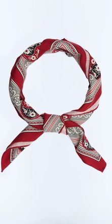 Fursac Bandana en laine et soie &agrave; motif - Taille Unique - Homme