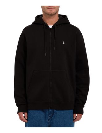 Volcom Herren Single Stone Zip Hoodie Fleece Sweatshirt Kapuzenpullover, Schwarz 323, Medium