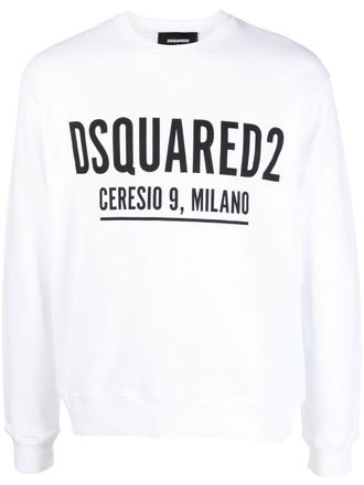 Dsquared2 sweat en coton à logo imprimé - Blanc