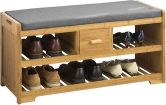 SoBuy Étagère à Chaussures avec tiroir, Banquette Siège pour chausser, SoBuy FSR75-N
