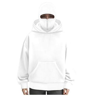 Generic Ydsxlp Sweat à capuche surdimensionné à manches longues pour femme - Chaud - Élégant - Couleur unie - Double capuche - Automne et hiver - Résistant au
