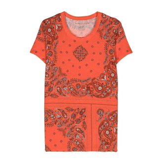 Majestic Filatures T-Shirt mit Allover-Print - - Tops - Damen - Orange - S