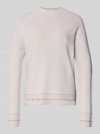 Emporio Armani Strickpullover aus Viskose-Mix mit Strukturmuster
