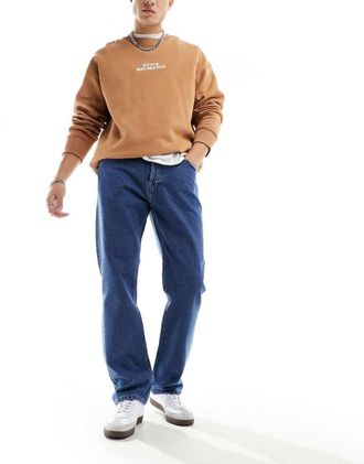 Carhartt Work in Progress Nolan - Gerade, locker geschnittene Jeans in blauer Waschung