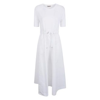 Herno Femme, Robes, Blanc, Taille: 34 FR Drawstring Midi Dress