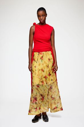 Ganni Jupe en organza &agrave; imprim&eacute; Shibori - Taille 36 Aurora - Pour Femme