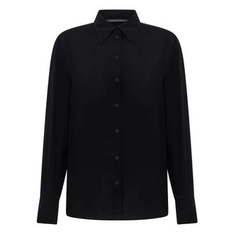 Alberta Ferretti Klassisches Langarmhemd - - Blouses & Shirts - Damen - Schwarzk - XL