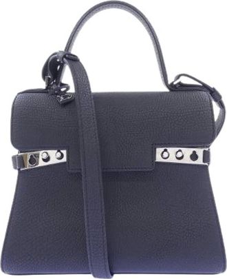 Delvaux Pre-owned Tempete Crispy Calf Bag - Femme - Pre-owned - Bleu - Taille: ONE Size