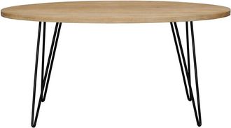 Miliboo Ovaler Esstisch aus massivem Mangoholz L160 cm VIBES