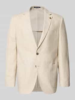 Christian Berg Regular Fit Sakko aus reinen Leinen mit Reverskragen