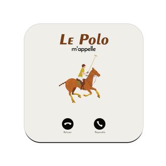 Fabulous Untersetzer aus Kork - Le Polo maime Sport Pferde Tiere - 1 Stück (95 x 95 mm)