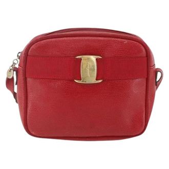 Ferragamo Sac bandouli&egrave;re en cuir Pre-owned - Femme - Pre-owned - Rouge - Taille: ONE Size