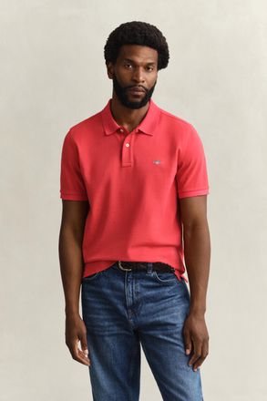 GANT Herren Regular Fit Shield Piqu&eacute; Poloshirt (XXXL) ROSE Rot