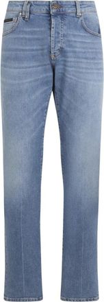 Philipp Plein Homme, Jeans, Bleu, Taille: W31 Super Straight Cut Jeans Basic Cocco Label