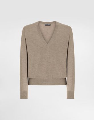 Dolce & Gabbana Cashmere Pullover - Mann Strickwaren Beige 46