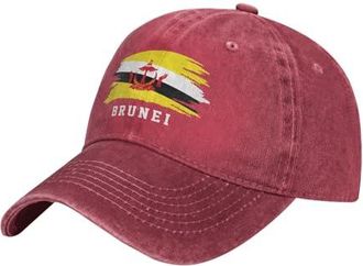 Generic Sun Protection Casquettes Drapeau du Brunei Respirante Pare-Soleil Casquette Unisexe Chapeau Soleil pour Voyage Course Soir&eacute;es