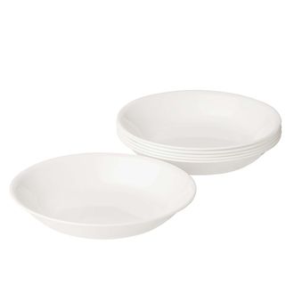Corelle Corelle Pastateller Winter Frost aus Vitrelle-Glas 591 ml, 6er-Set, weiß