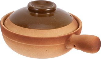 Valiclud Traditioneller Tonkochtopf f&uuml;r Reis Suppe und mit Deckel Vielseitig Einsetzbar f&uuml;r Familie Party und Reise Gleichm&auml;&szlig;ige W&auml;rmeverteilung Asiatisches Ko