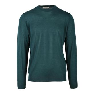 FILIPPO DE LAURENTIIS Merinowolle Rundhalspullover - - Knitwear - Herren - Gr&uuml;n - L