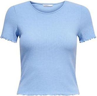 Only Femme Onlemma S/S Short Top Noos JRS Débardeur, Ultramarine, XS EU