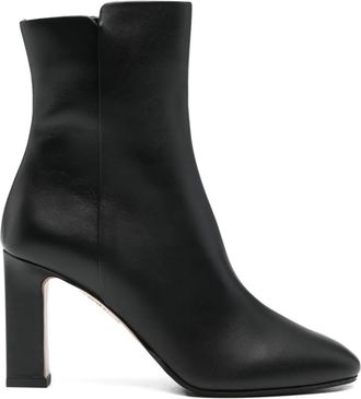 Aquazzura bottines zippées à bout rond 80 mm - Noir