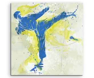 Paul Sinus Art 60x60cm Karate I SPORTBILDER Splash Art Wandbild Aquarell Art