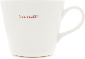 Keith Brymer Jones Word Range Hot Stuff. Bucket-Tasse, 0,35 l, Wei&szlig;
