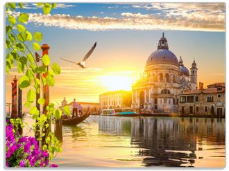 Wallario Glasunterlage/Schneidebrett aus Glas, Italienischer Sommerabend, Gr&ouml;&szlig;e 30 x 40 cm, Kratzfest, aus Sicherheitsglas