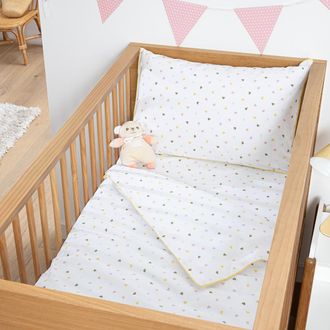 La Redoute Interieurs Housse De Couette B&eacute;b&eacute; En Coton Biologique Imprim&eacute; Coeurs Scacco