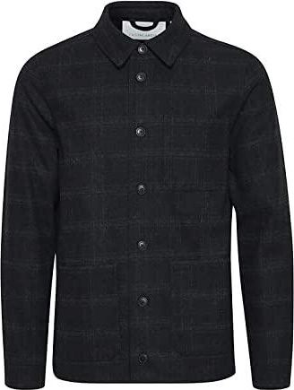 Casual Friday Jeux Checked Shacket Veste, 194013/bleu Marine fonc&eacute;, M Homme