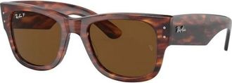Ray-Ban unisex, Accessoires, Brun, Taille: 51 MM Lunettes de soleil Mega Wayfarer