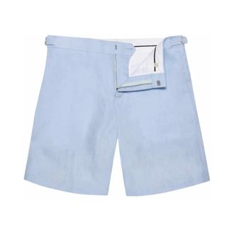 Orlebar Brown Ma&szlig;geschneiderte Leinen-Shorts Fr&uuml;hlingsblau - - Shorts - Herren - Blau - W30