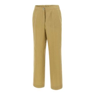 Elena Miro Femme, Pantalons, Vert, Taille: 46 FR Straight Pantalons