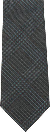 Tagliatore Prince of Wales Check Silk-Wool Necktie - Gray