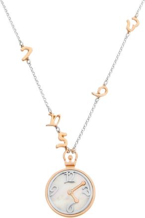 Orphelia Damen-Kette mit Anhänger Fantasie teilvergoldet Perlmutt creme 45 cm-ZK-7174/1