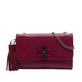 Gucci Pre-owned Vintage Bamboo Twist Lock Crossbody - Femme - Pre-owned - Rouge - Taille: ONE Size
