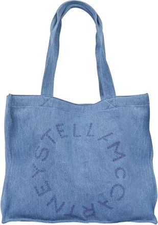 Stella McCartney unisex, Sacs, Bleu, Taille: ONE Size Embroidered Denim Tote