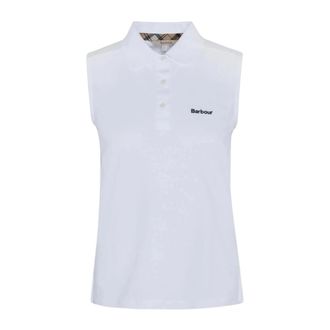 Barbour &Auml;rmelloses Bowford Polo Wei&szlig; - - Tops - Damen - Wei&szlig; - L