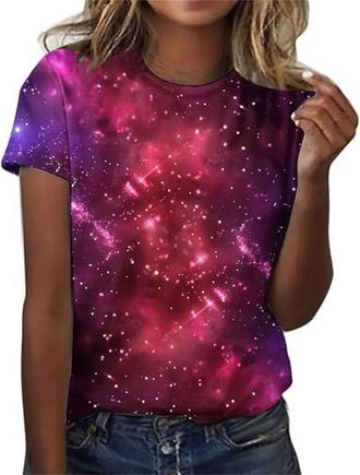 Generic Tee Shirt Femme Grande Taille D&eacute;t&eacute; Manches Courte Basiques Hauts T-Shirts D&eacute;t&eacute; D&eacute;contract&eacute;s L&acirc;ches Top &Agrave; La Mode Manche Court Chemisier Chic Et Elegan