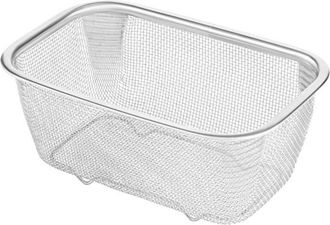 Generic Feine Gaze &Ouml;l Sieb - Edelstahl Mesh Siebkorb, rechteckige Siebkorb | Rechteckige Pommes Frites Halter, gebackene Lebensmittel Tisch servieren Kartoffe