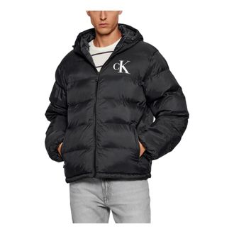 Calvin Klein Jeans Monogram Steppjacke mit Kapuze - - Jackets - Herren - Schwarzk - L