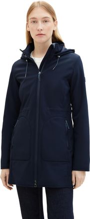 Tom Tailor Damen Softshell Jacke mit Kapuze, 10668 - Sky Captain Blue, S