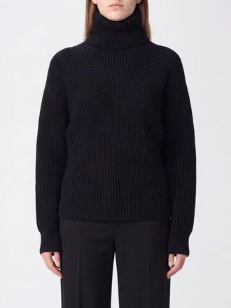 Sportmax Langarm-Rollkragenpullover aus schwarzer Wollmischung