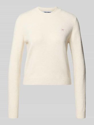 Review Slim Fit Strickpullover aus elastischem Material-Mix