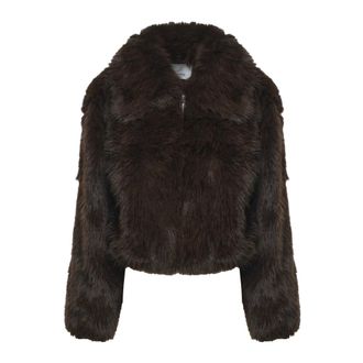 Frankie Shop Femme, Vestes, Brun, Taille: 40 FR Veste Skov en fausse fourrure retourn&eacute;e