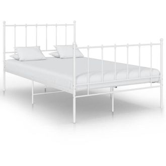 vidaXL Cadre de lit Blanc M&eacute;tal 120x200 cm