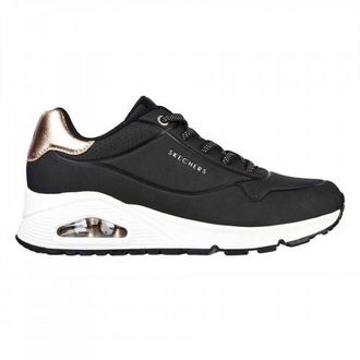Skechers Uno Stand On Air Sneaker f&uuml;r Damen, Keilabsatz (Schwarz/Metallic)