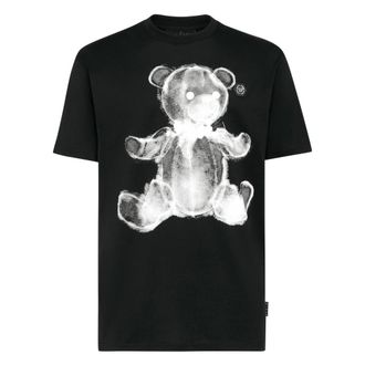 Philipp Plein T-Shirt Rundhals Teddy - - Tops - Herren - Schwarzk - 3XL