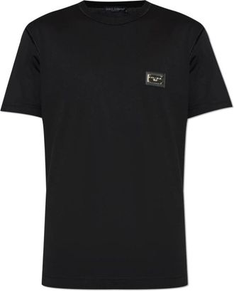 Dolce & Gabbana Homme, Tops, Noir, Taille: L T-Chemises