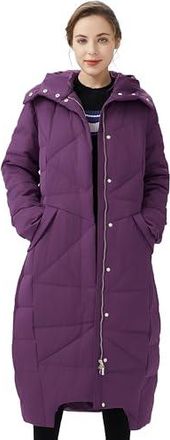Orolay Manteau en Duvet &agrave; Capuche Pour Femmes Veste Dhiver Longue Violet XL